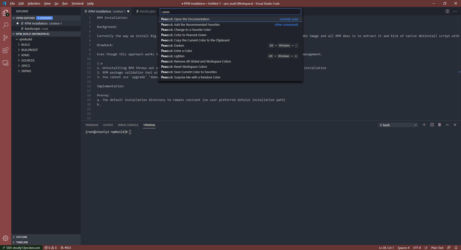 Not able to get Peacock working · Issue #374 · johnpapa/vscode-peacock · GitHub