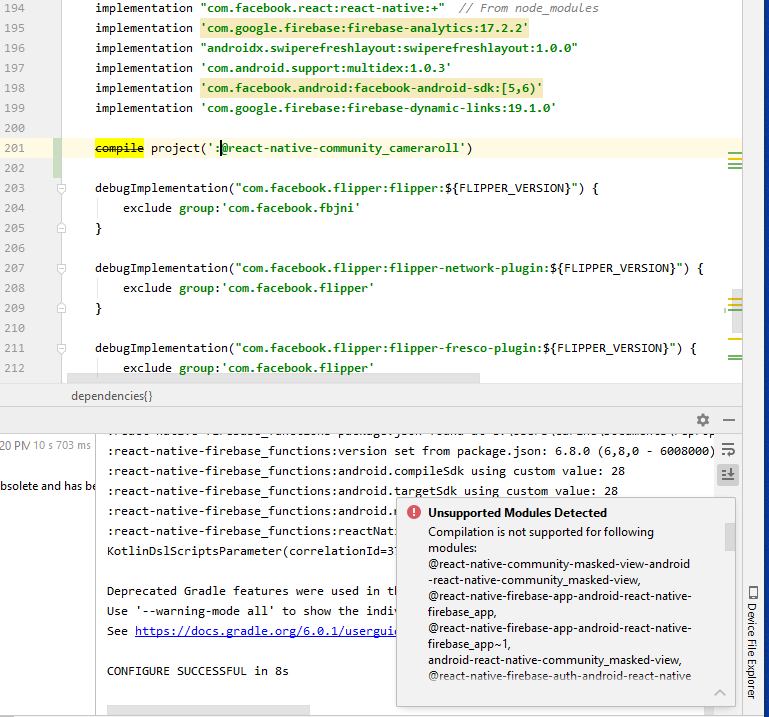 Getting Error Regarding The Manual Compile Statement · Issue 179 · React Native Cameraroll