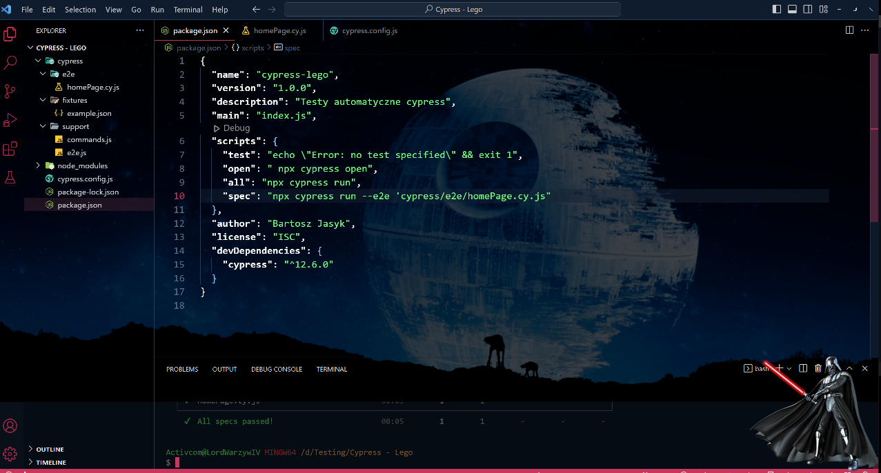 Cypress is reporting no specs found, but the spec definitely exists ...