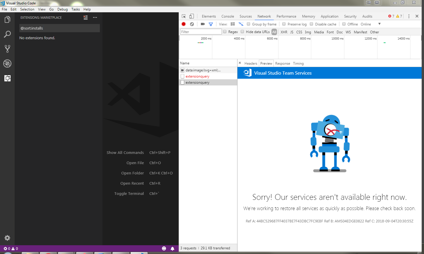 No Extension Found · Issue #57885 · microsoft/vscode · GitHub