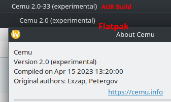Add full experimental release number in Flatpak builds · Issue #775 · cemu-project/Cemu · GitHub