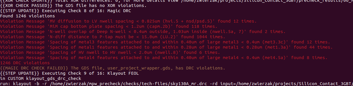Magic DRC check reporting 0 errors in Openlane and MPW local precheck · Issue #2040 · The ...