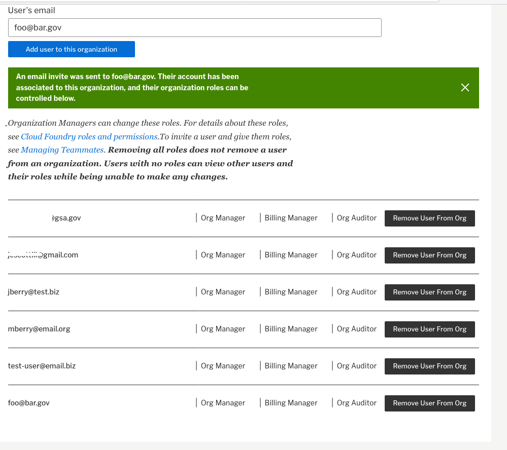 Add support for inviting users to a CF Org · Issue #1438 · cloudfoundry/stratos · GitHub