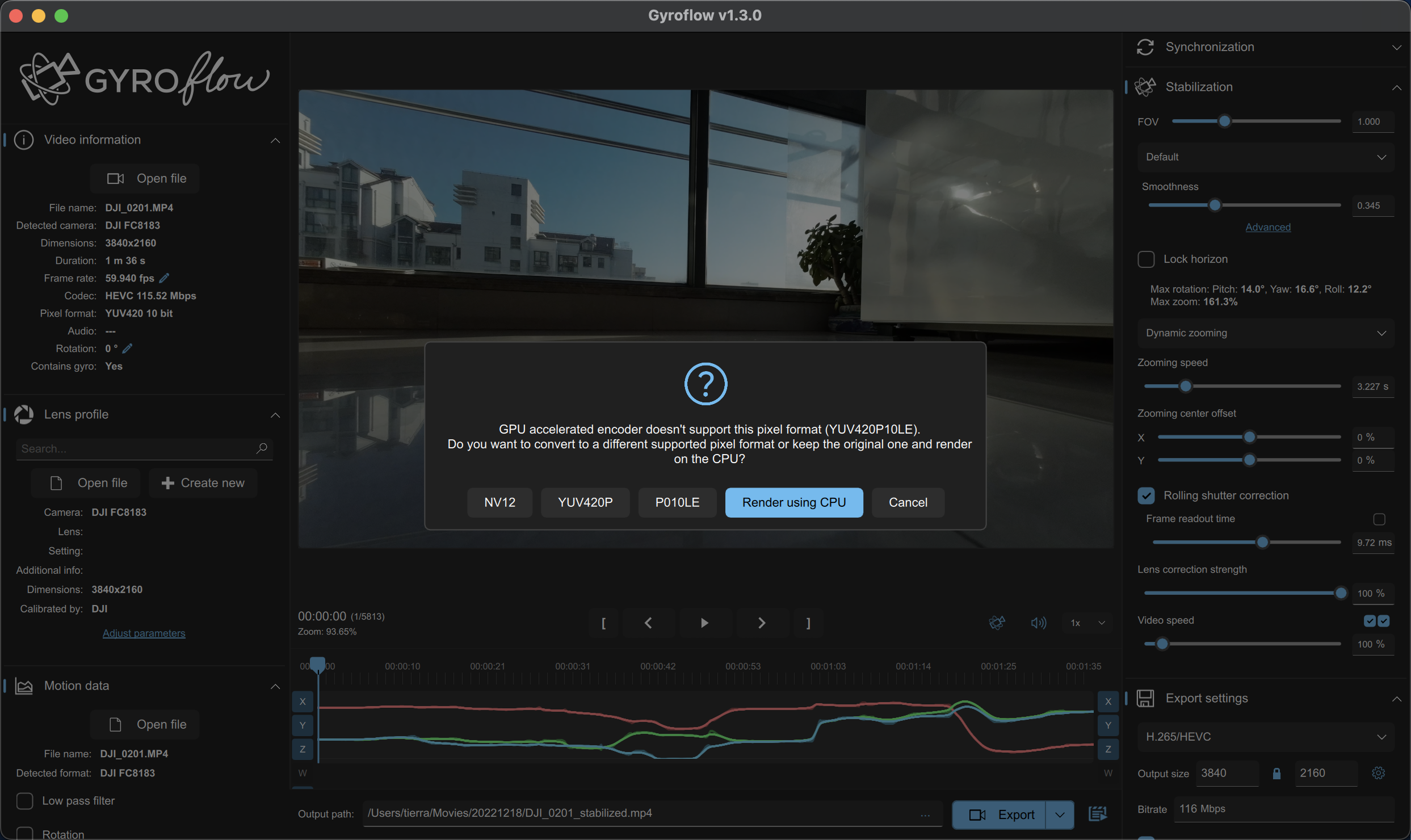 [HEVC encode]v1.3 and v1.4 GPU accleated encoder does't support this pixel format(YUV420P10LE ...
