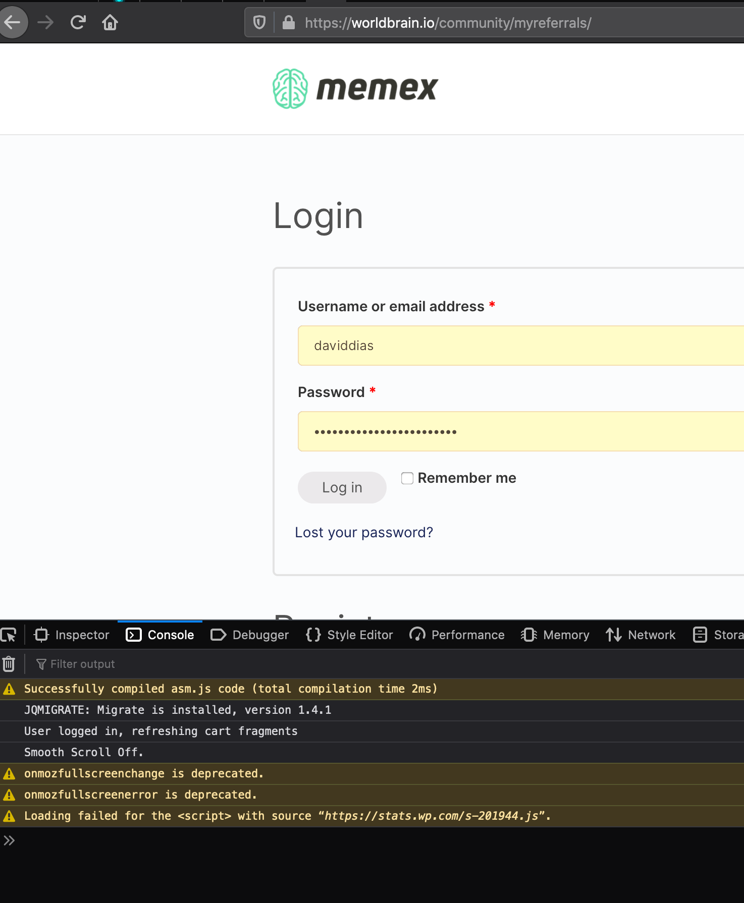 Not being able to log in today · Issue #893 · WorldBrain/Memex · GitHub