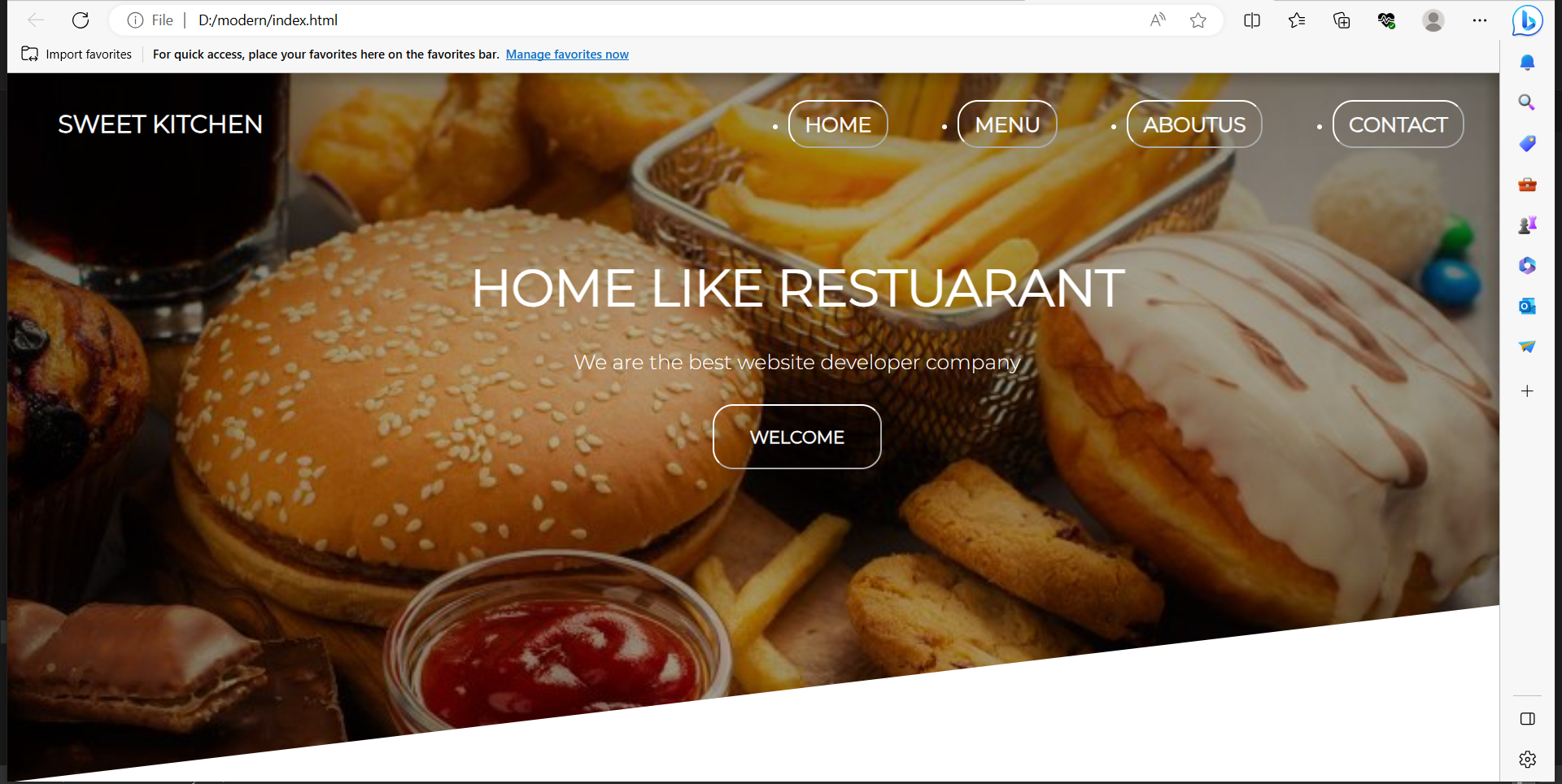 GitHub - SammithaS/task1-ModernHomepage-template