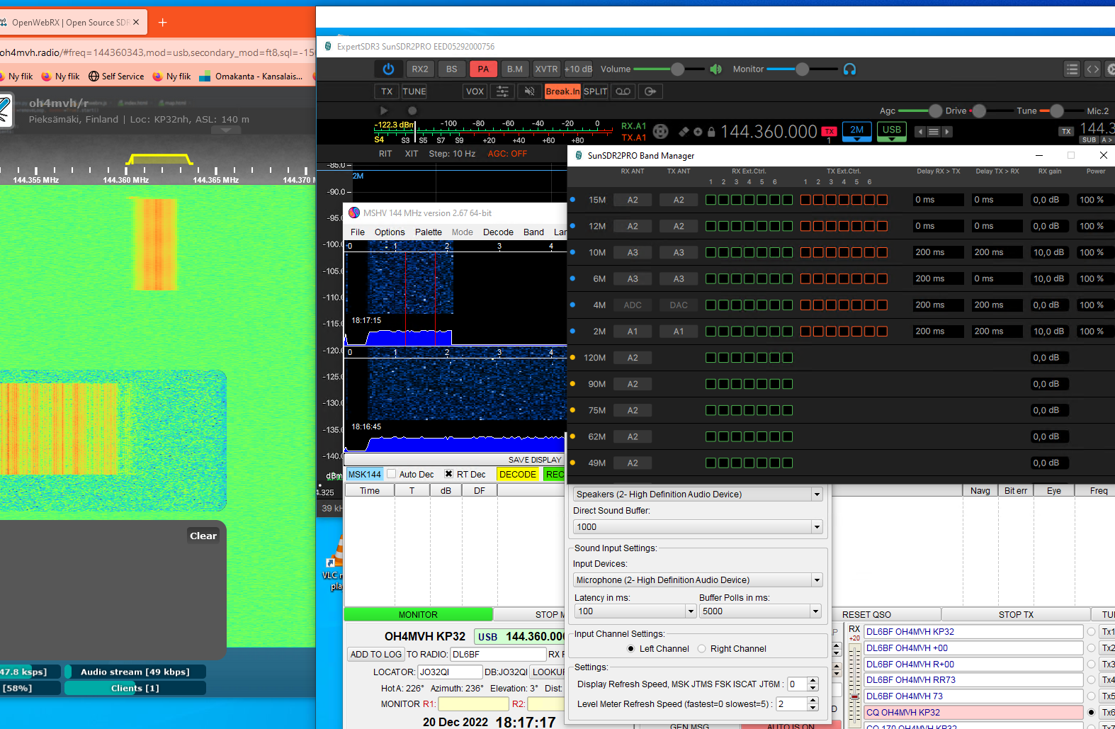 FT8 wide bandwidth in the start and end of the transmission · Issue ...