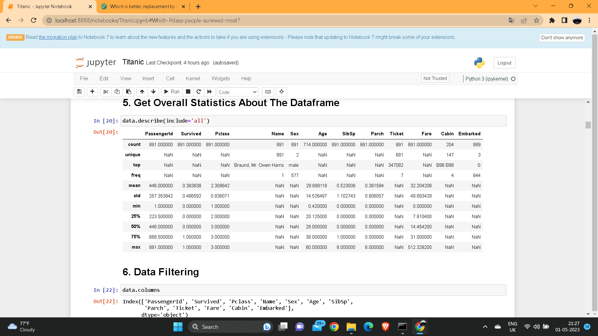 GitHub - Muhammed-Rashid-07/Titanic-DataAnalysis