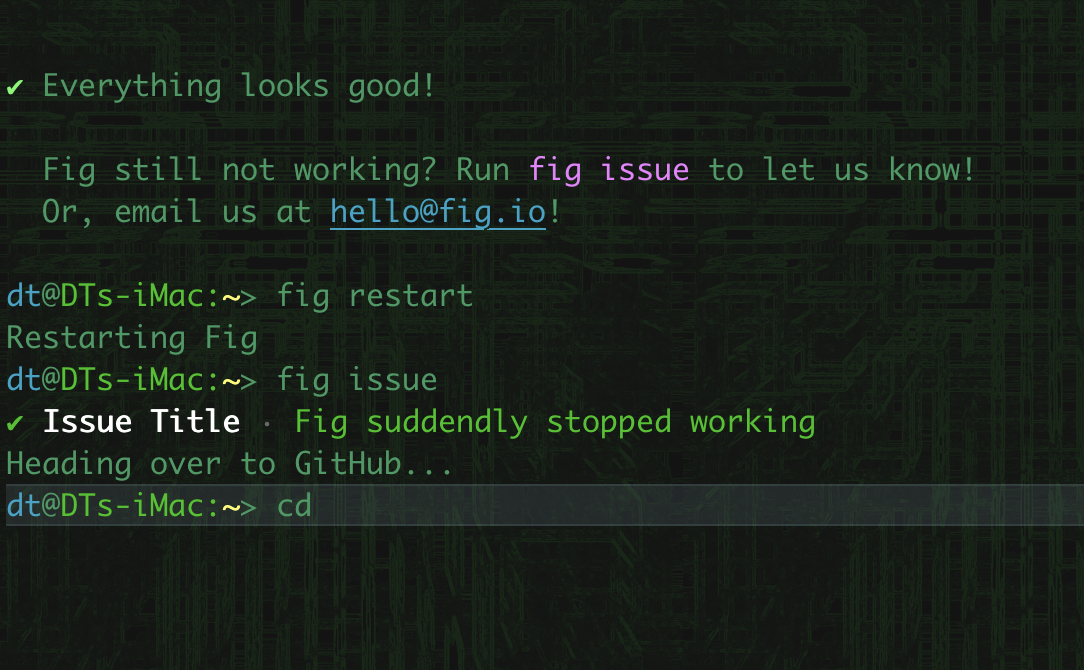 Fig suddenly stopped working · Issue #2523 · withfig/fig · GitHub