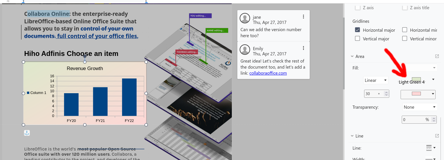 Overlay with color name of the gradient in chart sidebar looks ...