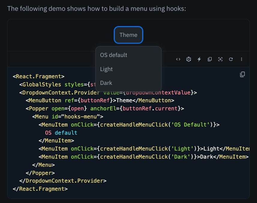 [docs][base][Menu] Keyboard navigation doesn't work in Hooks demo · Issue #38389 · mui/material ...