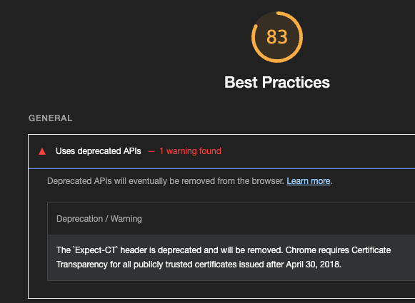The Expect-CT header is deprecated and will be removed · Issue #15615 · strapi/strapi · GitHub