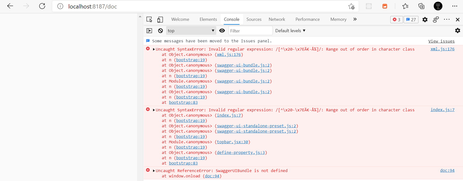/doc API is not working because of "SwaggerUIBundle is not defined" · Issue #118 · datastax ...