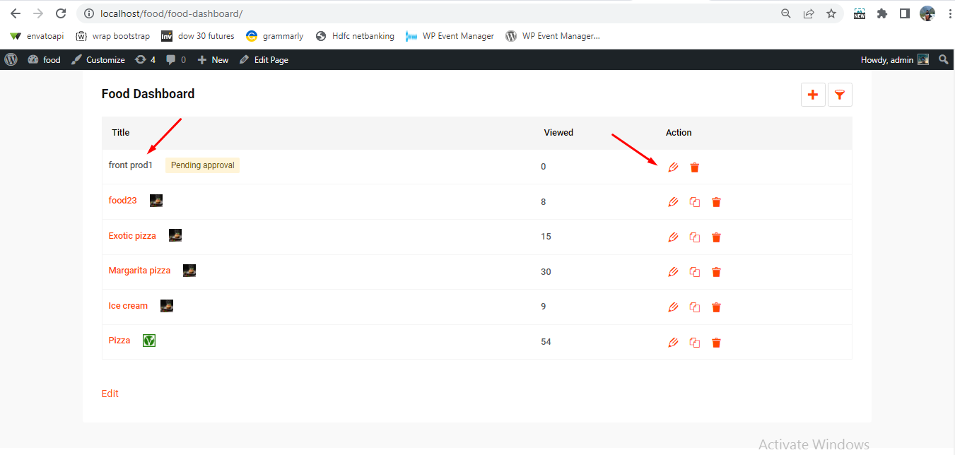 Fronted : Edit action option missing in dashboard. · Issue #238 ...