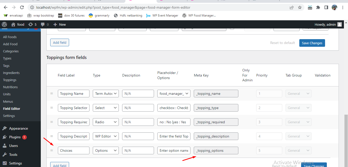 Fields correction & Default Fields · Issue #405 · wpfoodmanager/wp-food-manager · GitHub