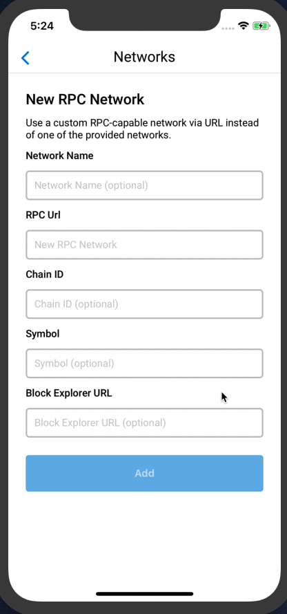 Keyboard Hide Inputs On Add Custom Rpc Network Ios · Issue 734 · Metamaskmetamask Mobile