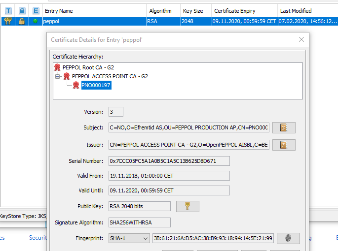 Problems with updating certificate · Issue #141 · OxalisCommunity/Oxalis-AS4 · GitHub
