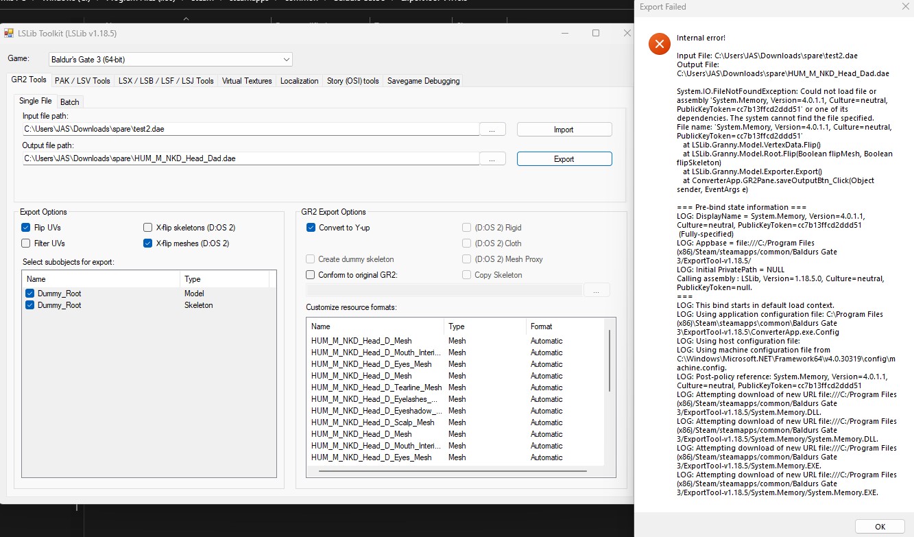 Issue with lslib and granny? · Issue #163 · Norbyte/lslib · GitHub