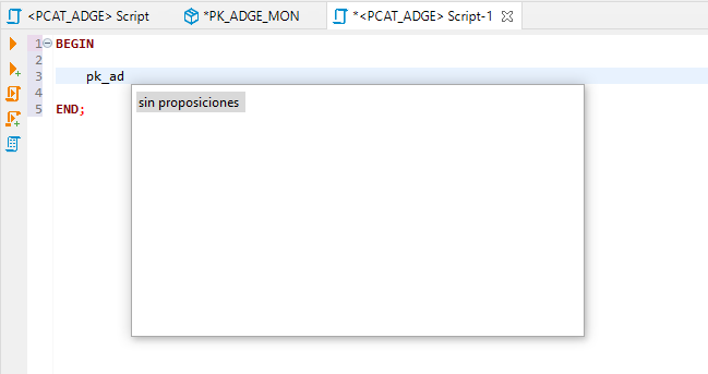 Oracle package (PLSQL) functions autocomplete not working, missing or ...