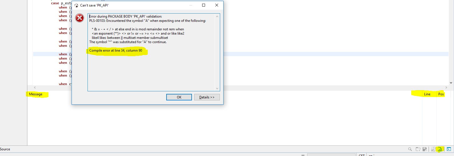 [Bug / missing functionality] Compile log window is empty after compile Oracle DB package ...