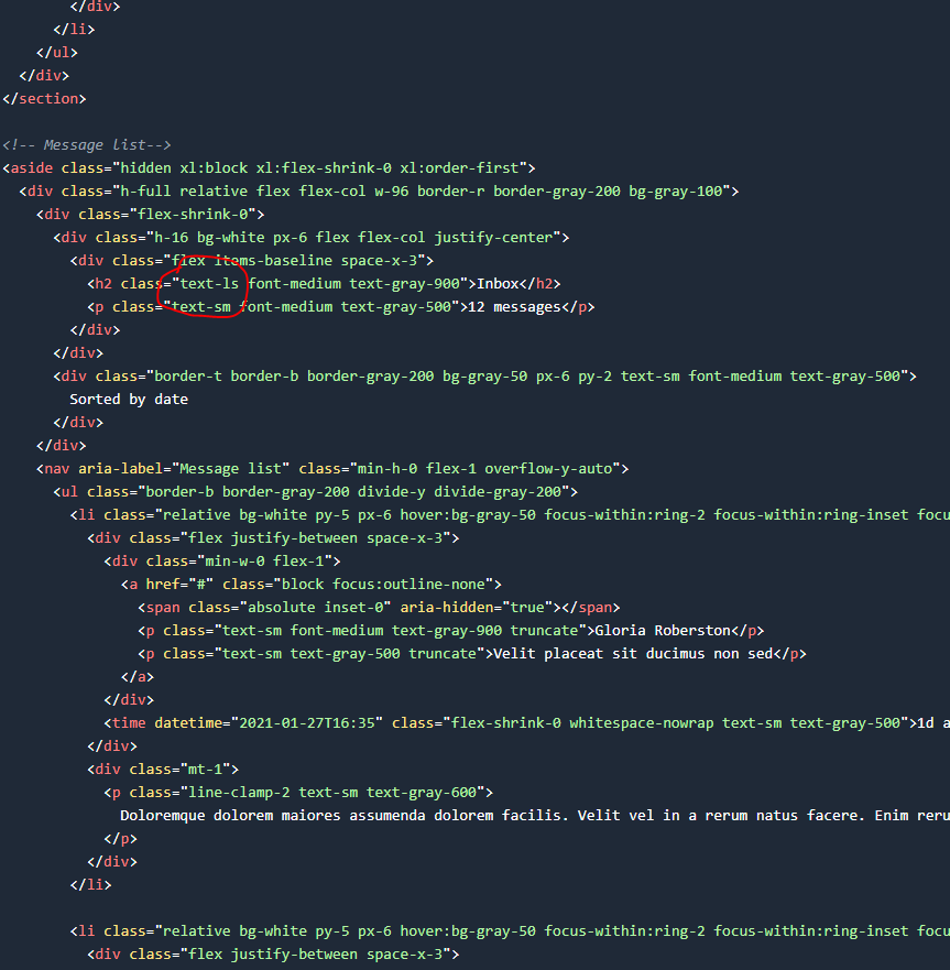 text-ls in multi-column inbox · Issue #530 · tailwindlabs/tailwindui ...