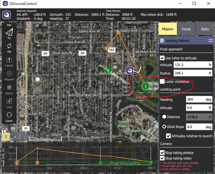 "Loiter clockwise" not working in Landing Pattern · Issue #9424 · mavlink/qgroundcontrol · GitHub