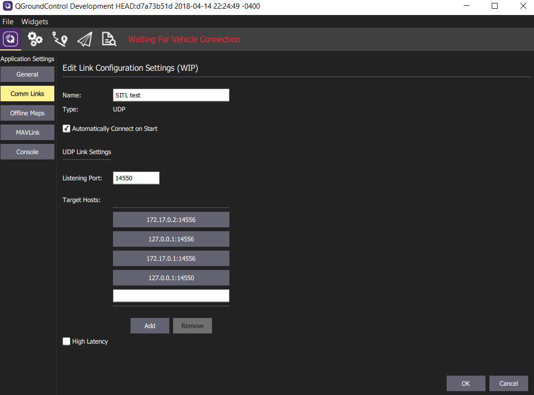 recent QGC dailies, UDP connection list not always shown · Issue #6356 · mavlink/qgroundcontrol ...