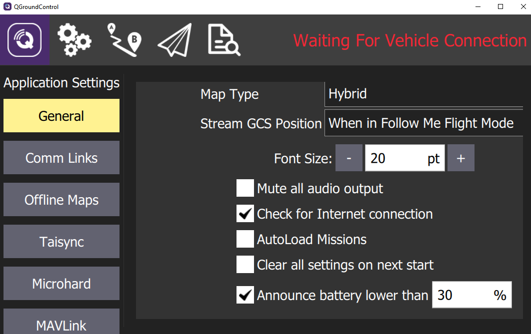Default text size too huge on recent daily builds · Issue #7955 · mavlink/qgroundcontrol · GitHub