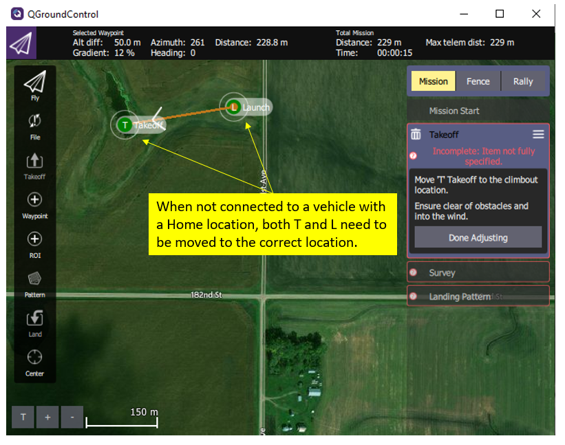Plan Wizard: Takeoff text when no vehicle connected · Issue #8070 ...