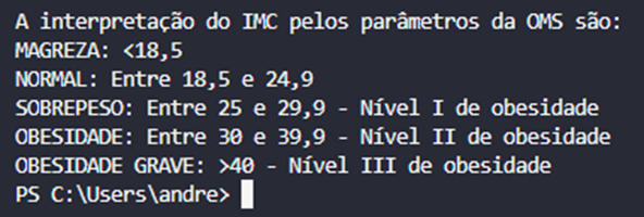 GitHub - AndreiaRodel/CalculadoraIMC