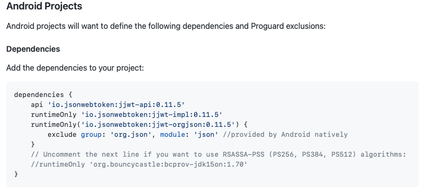 JWT not working on Android · Issue #744 · jwtk/jjwt · GitHub