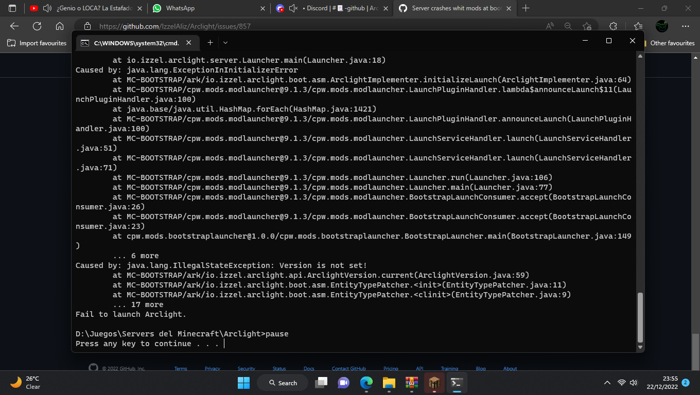 Server crashes whit mods at boot [1.18.2-1.0.8-SNAPSHOT] · Issue #857 ...