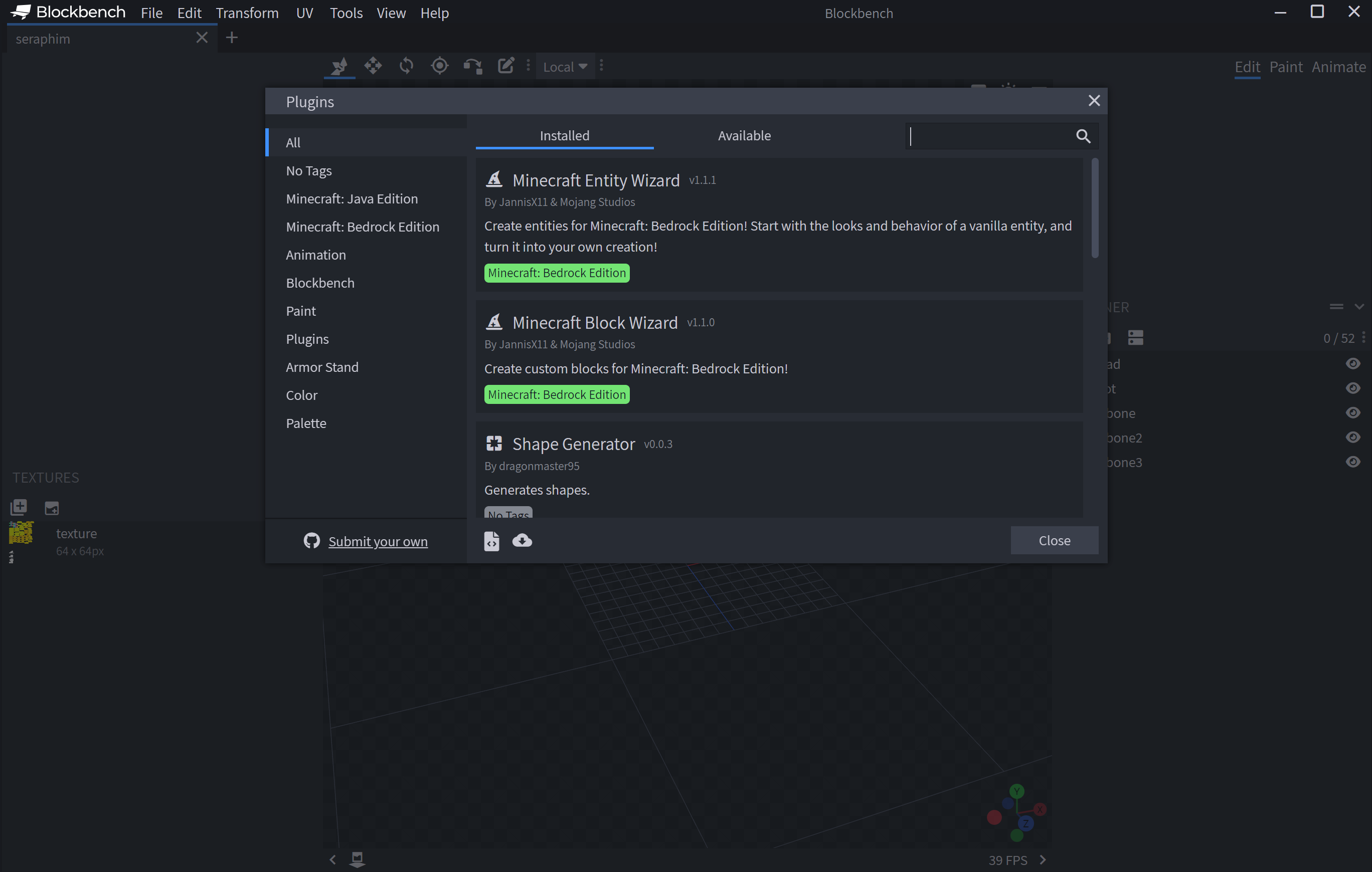 [BUG] [Minecraft Entity Wizard] [Minecraft Block Wizard] Export buttons don't show up in export ...