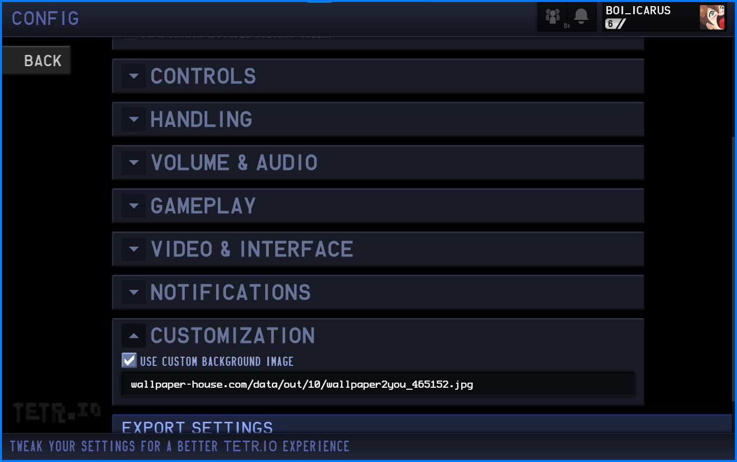 Custom Background showed in black · Issue #1063 · tetrio/issues · GitHub