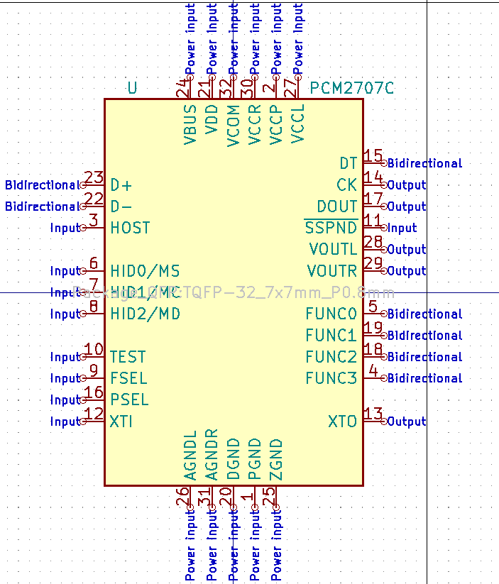 added TI PCM2707 USB-DAC (!2464) · Merge requests · KiCad / KiCad ...