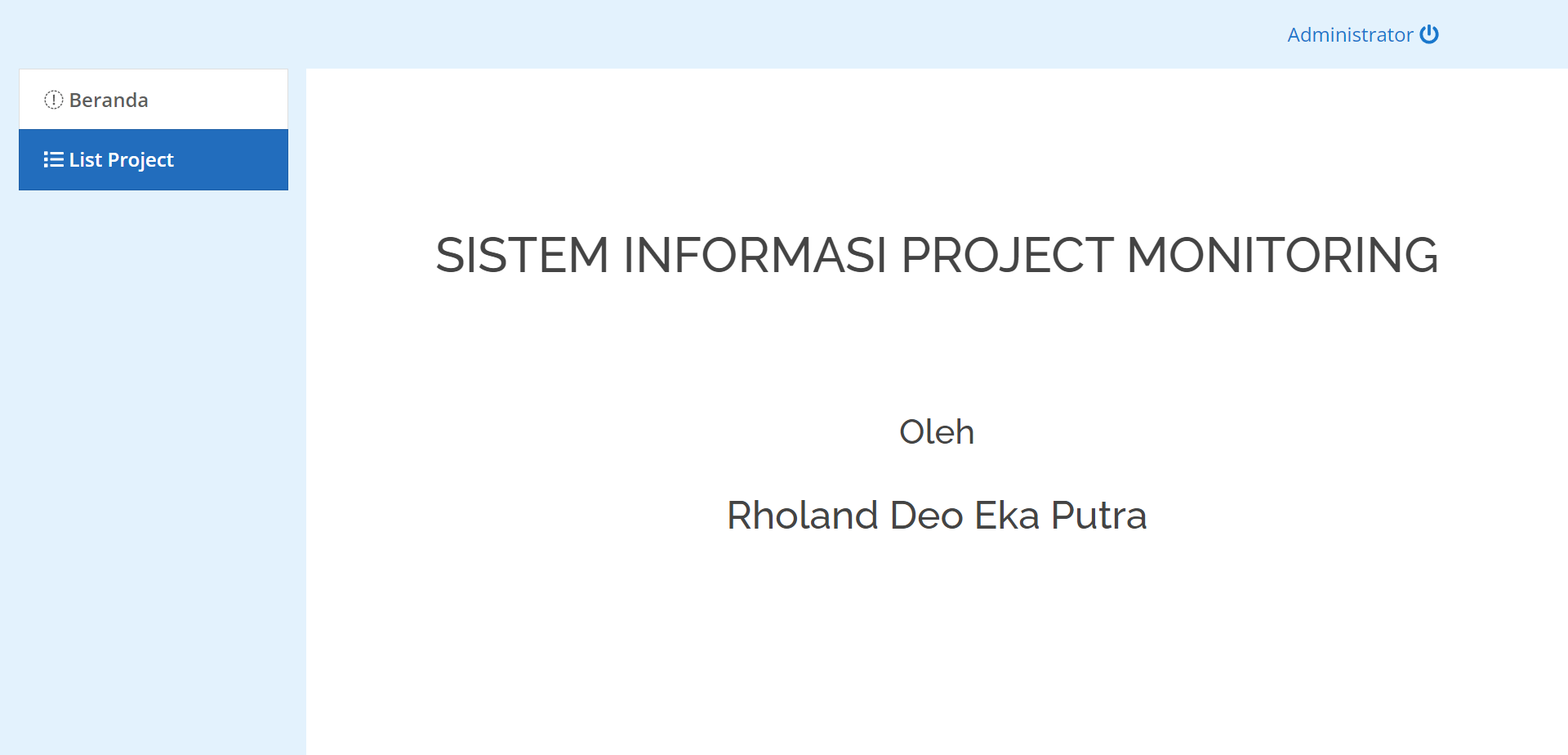Github Rholanddeo Sistem Informasi Project Monitoring