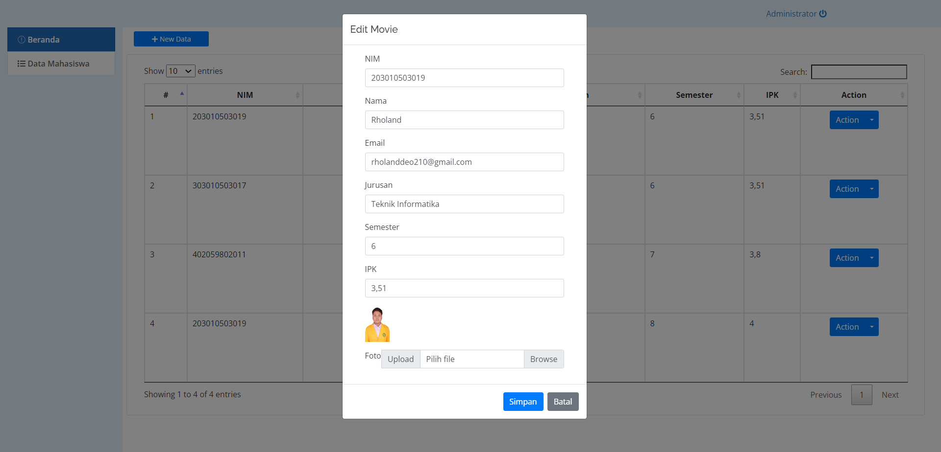 Github Rholanddeo Sistem Informasi Mahasiswa