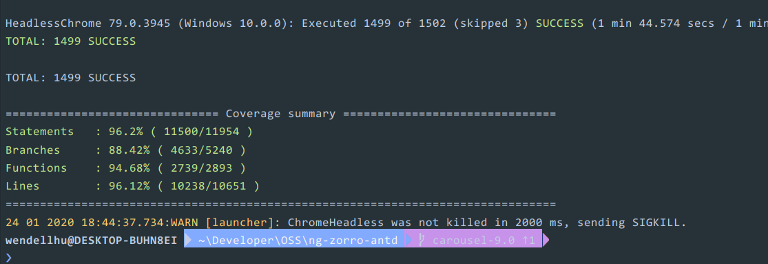 Can't run tests on windows · Issue #4709 · NG-ZORRO/ng-zorro-antd · GitHub