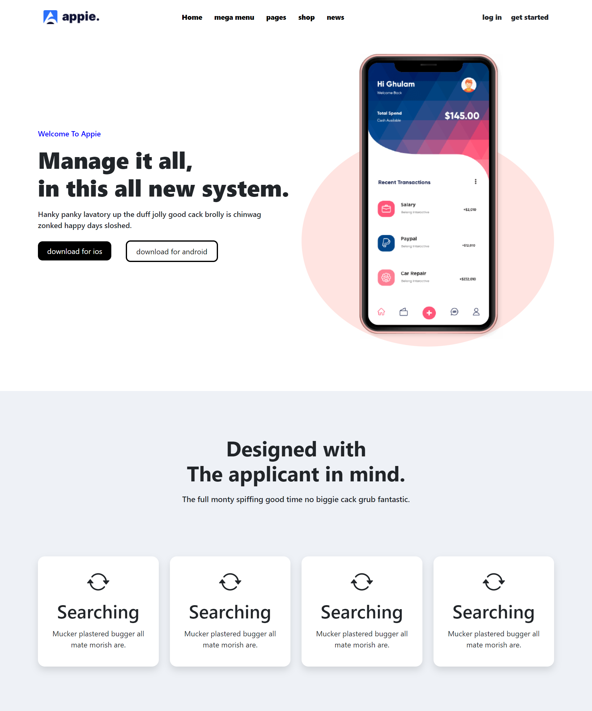 GitHub - wisamosman/appie: appie project is my task project title black color navbar , foto and ...