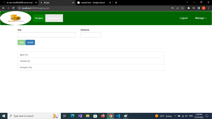 GitHub - KristijanDavitkovski/recipemanager: Project about recipes ...