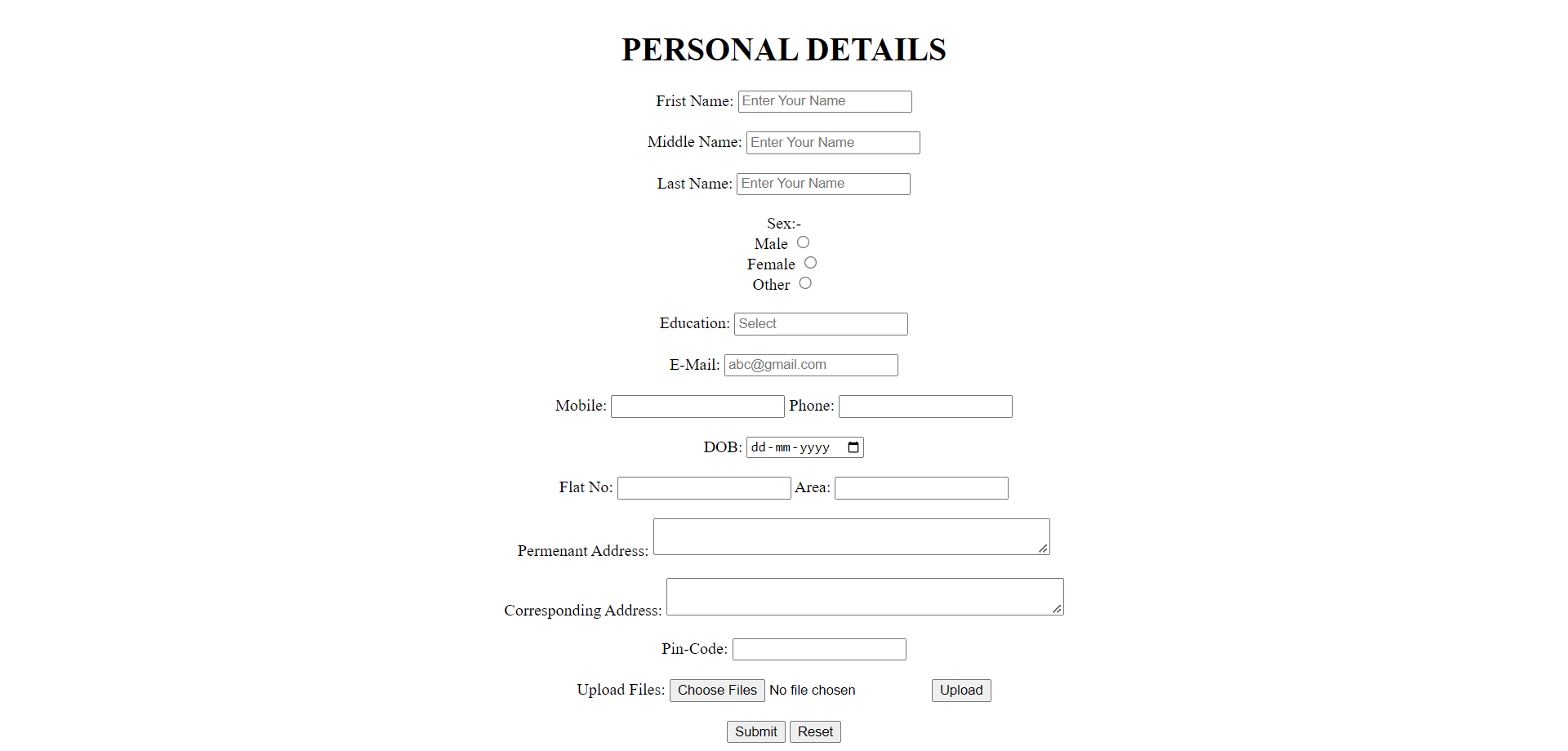 Github Shivtej1201 Form