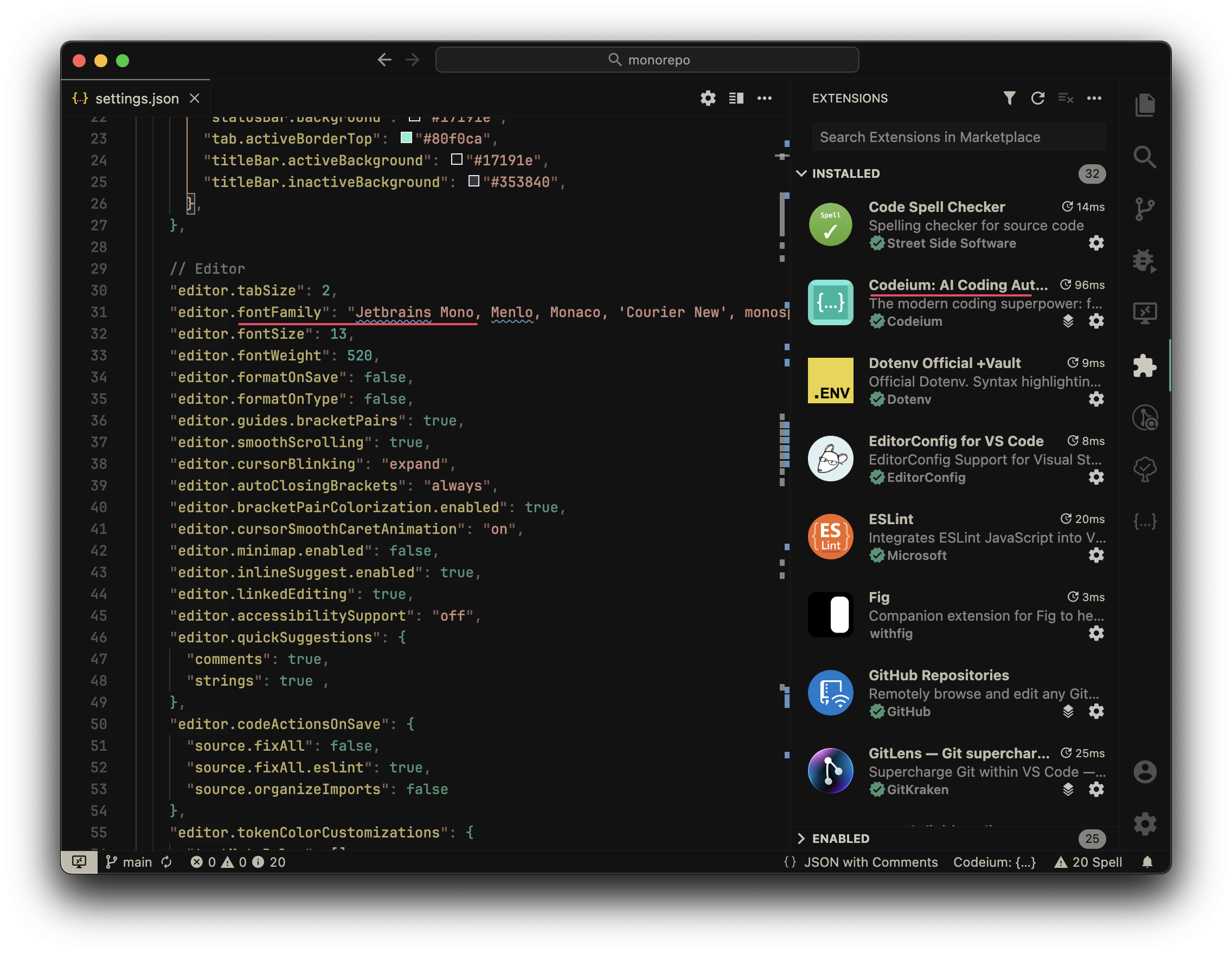 Set The Explorer Font To Monospaced · Issue 191864 · Microsoft Vscode · Github