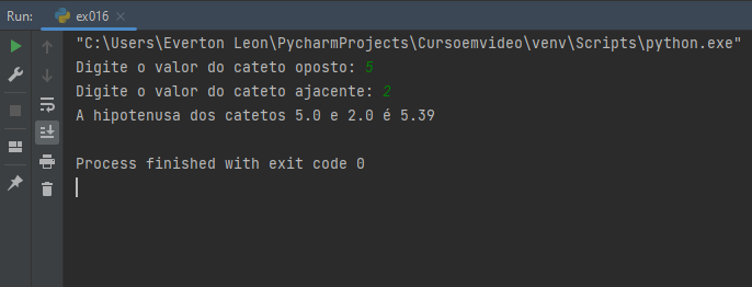 GitHub - Everton-Leon/Hipotenusa: Programa em Python que lê o valor dos catetos digitados pelo ...