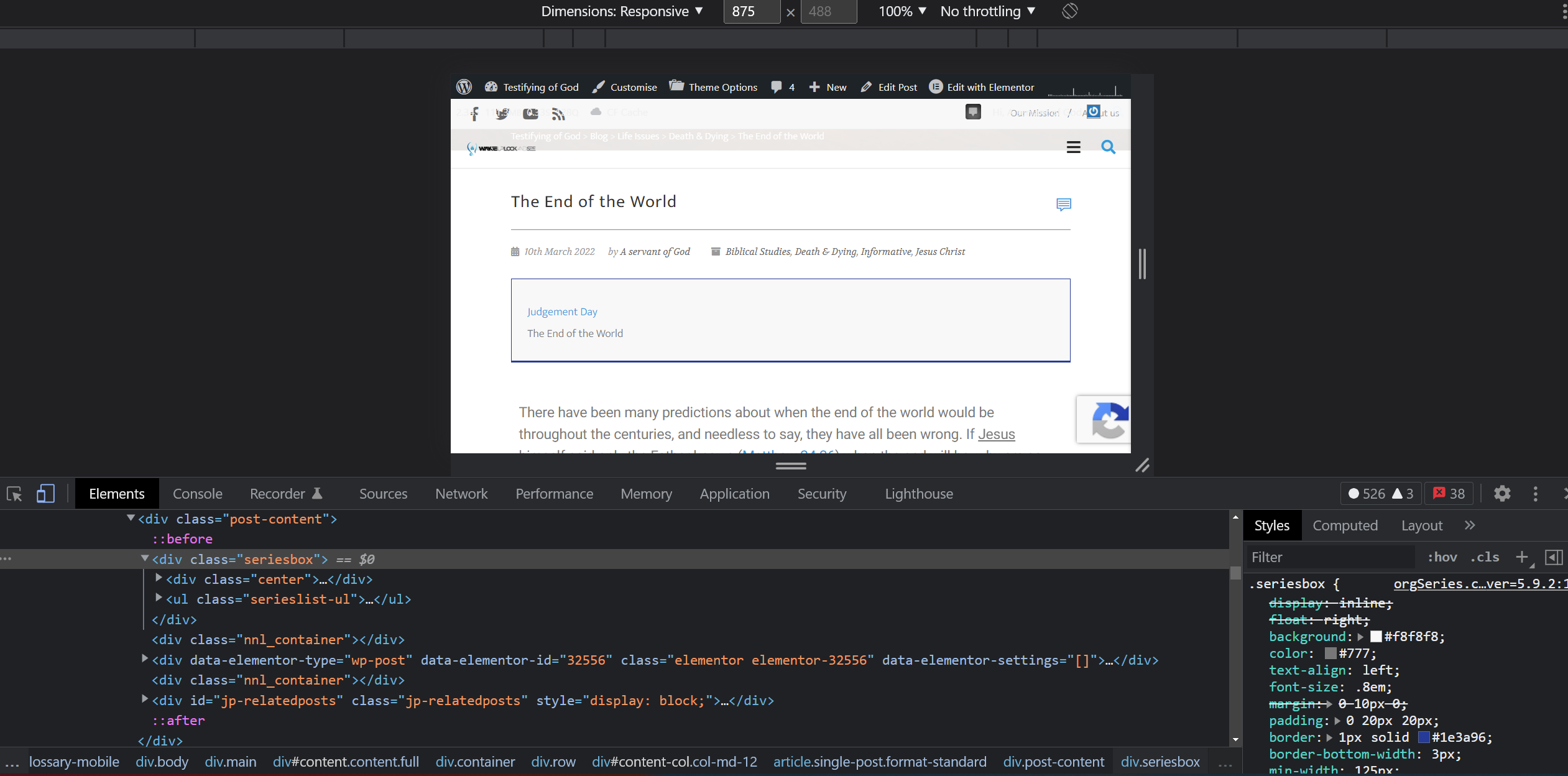 Incompatible with Elementor in mobile View · Issue #461 · publishpress/publishpress-series · GitHub