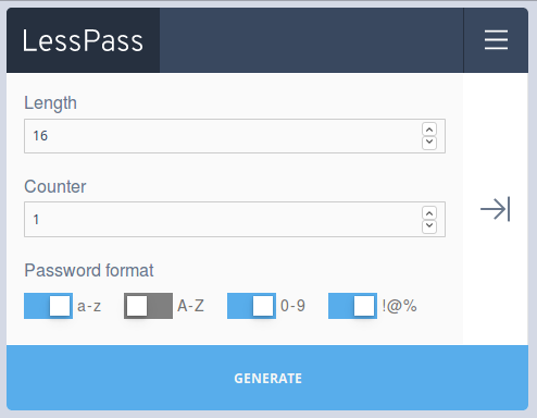 New Design · Issue #320 · lesspass/lesspass · GitHub