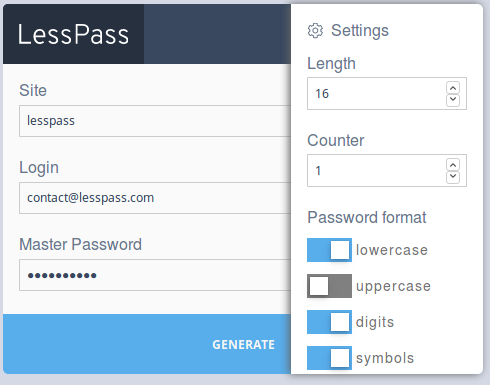 New Design · Issue #320 · lesspass/lesspass · GitHub