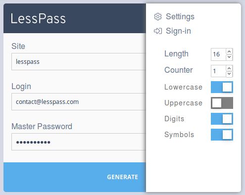 New Design · Issue #320 · lesspass/lesspass · GitHub