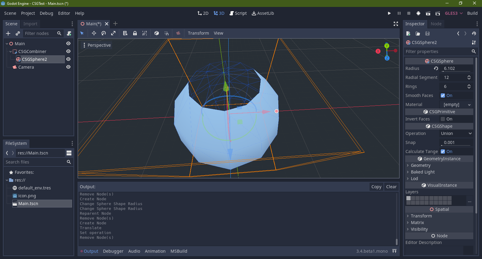 CSGSphere generating wrong geometry · Issue #50959 · godotengine/godot ...