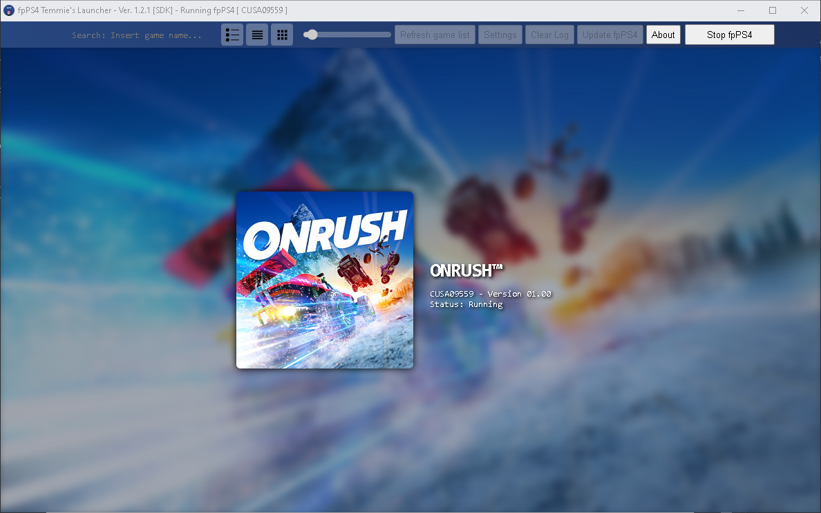 ONRUSH™ - CUSA09559 · Issue #1380 · red-prig/fpps4-game-compatibility ...