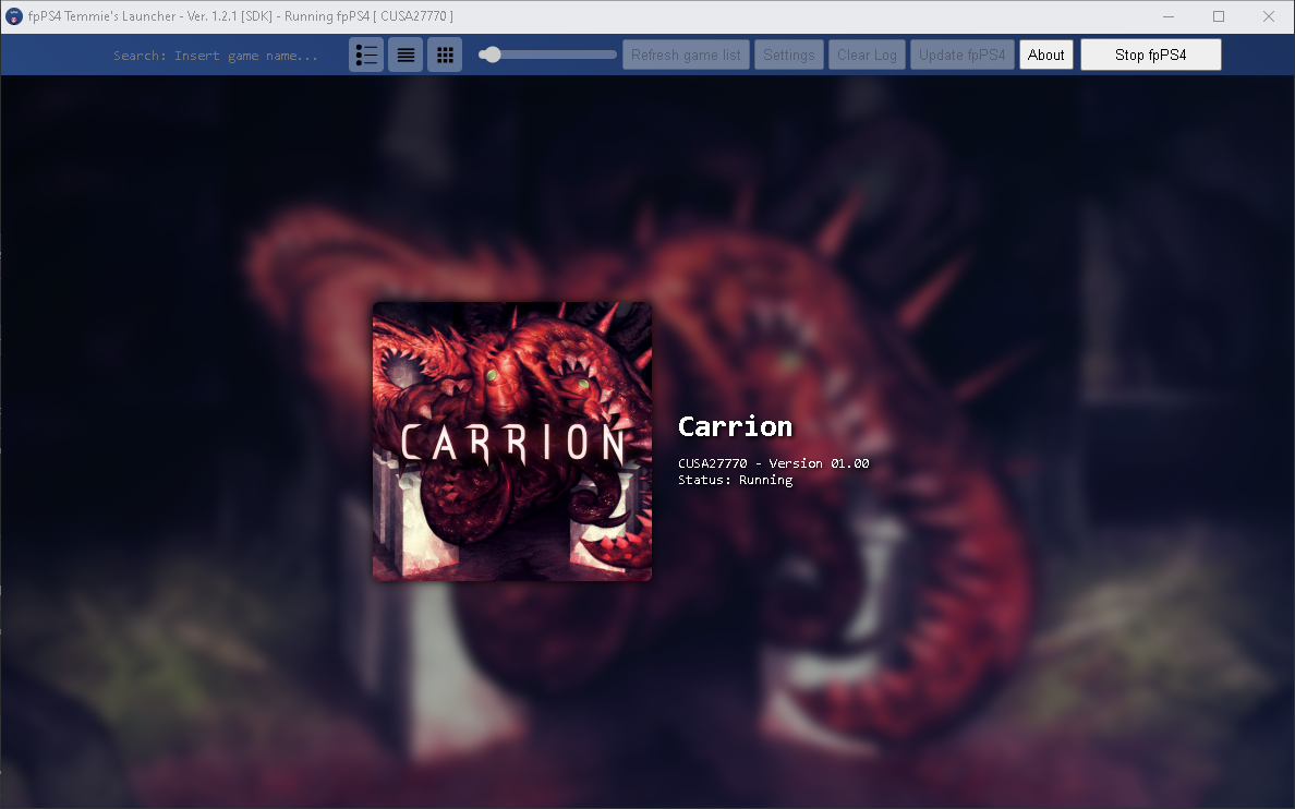 Carrion - CUSA27770 · Issue #1449 · red-prig/fpps4-game-compatibility · GitHub